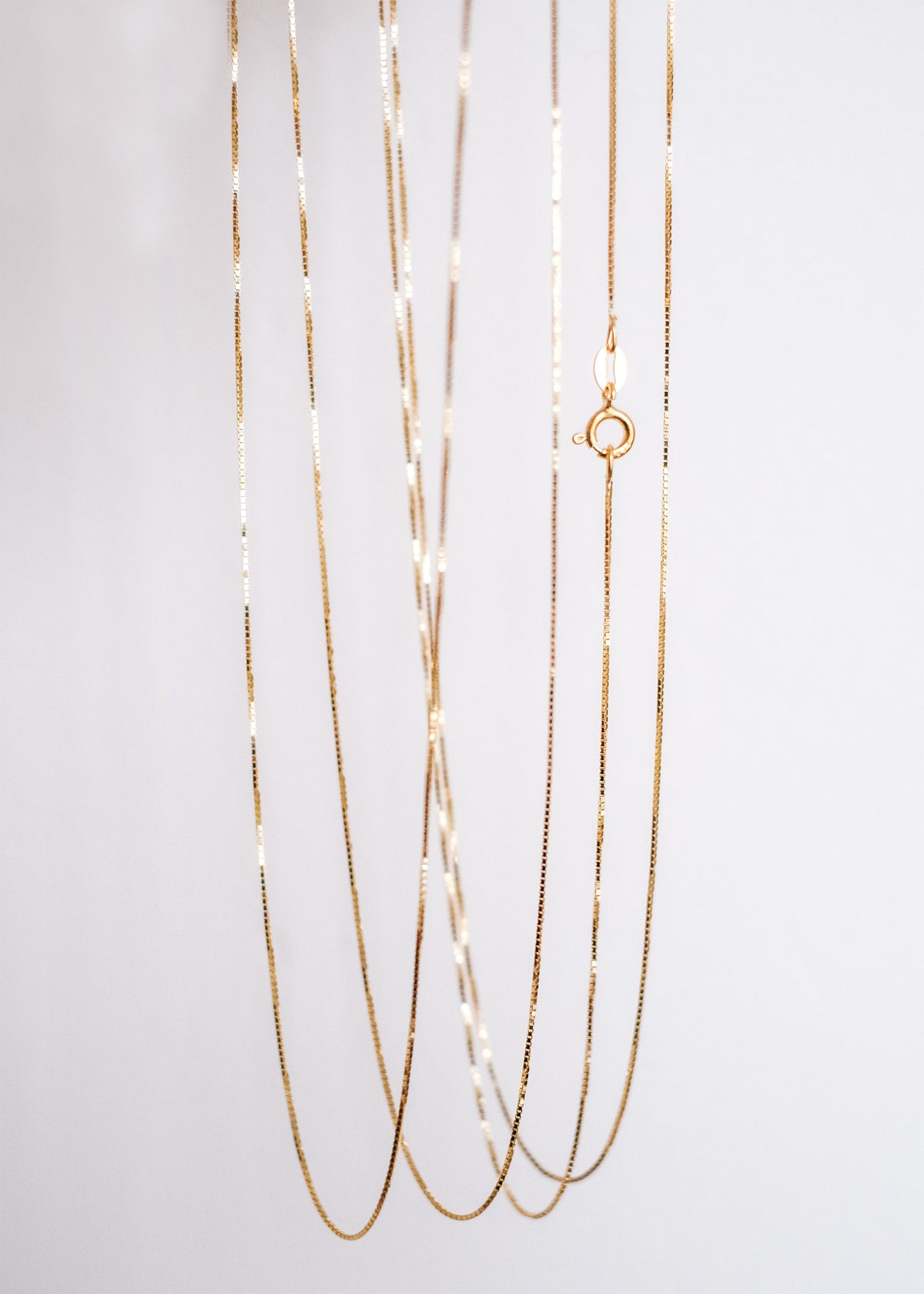 Box chain ketting met slot, verguld– Zahia